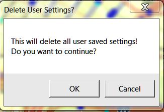 Clear All User Settings