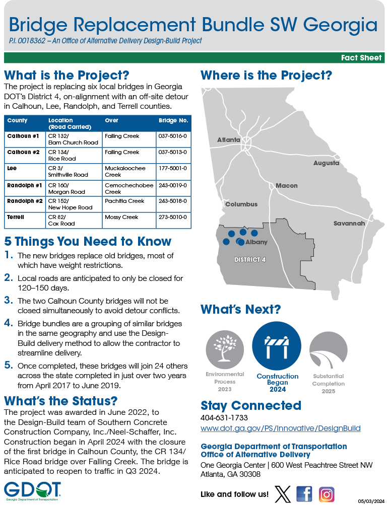 0018362 Bridge Replacement Bundle SW Georgia